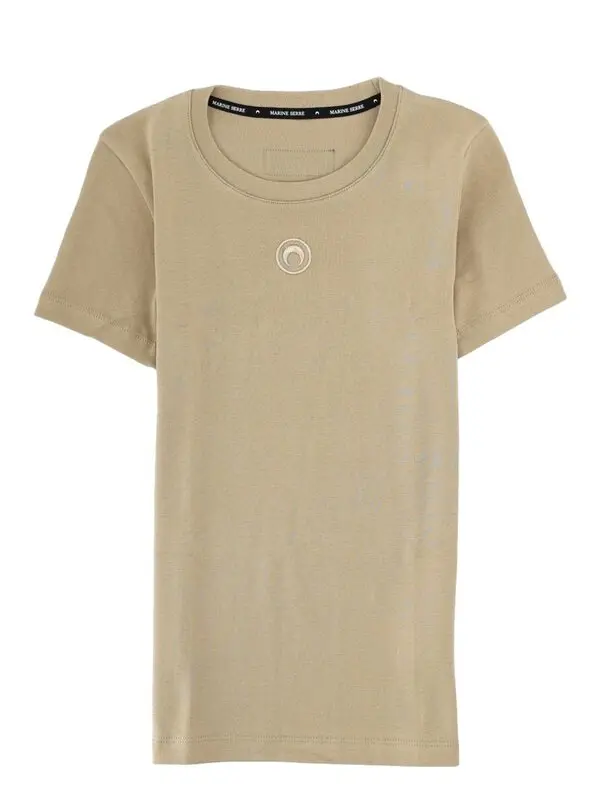 MARINE SERRE Moon Cotton T-shirt - Cream