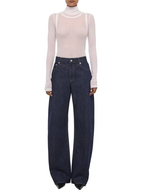 Helmut Lang Mid-rise Saddle Jeans - Blue