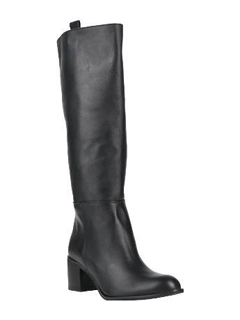 DIVINE FOLLIE Leather Knee High Boots - Black