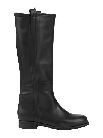 DIVINE FOLLIE Leather Knee High Boots - Black