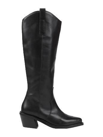 ALOHAS Leather Cowboy Boots - Black