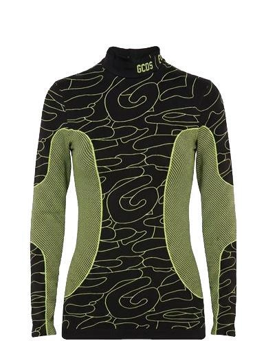 GCDS X WOLFORD Polyamide Elastane T-shirt - Black
