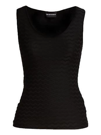 Emporio Armani Polyamide Elastane Top - Black