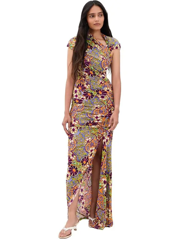 ALEMAIS Floral Print Midi Dress - Multi