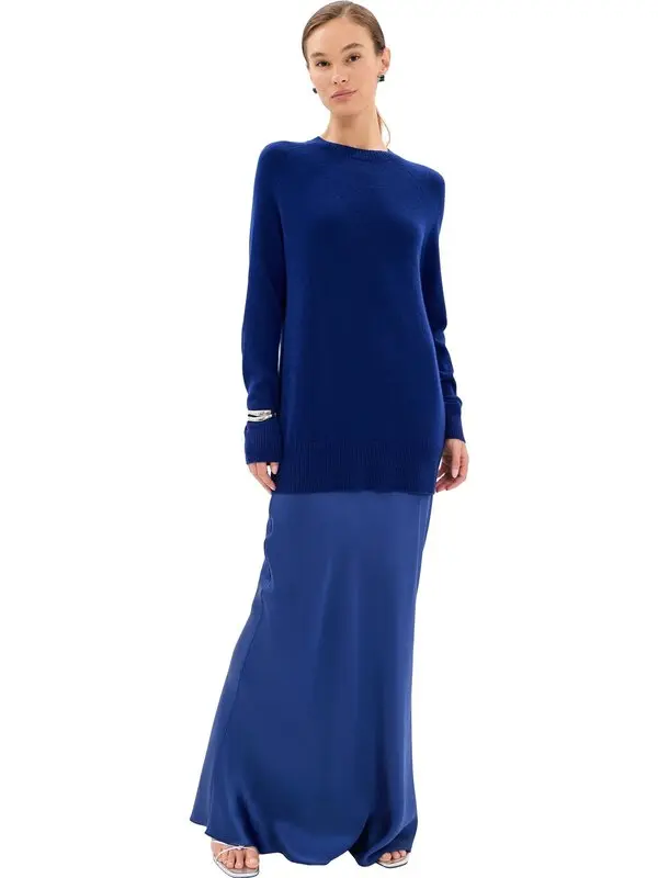 Christopher Esber Monument Long Silk Dress - Ink
