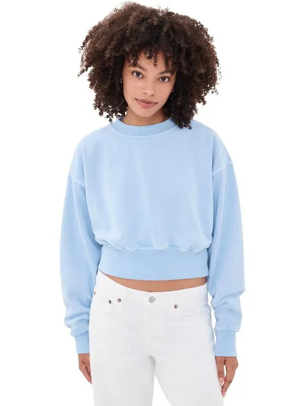 SLVRLAKE Crop Crew Sweatshirt - Skyline Blue