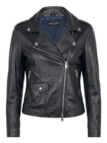 STREET LEATHERS Leather Biker Jacket - Blue