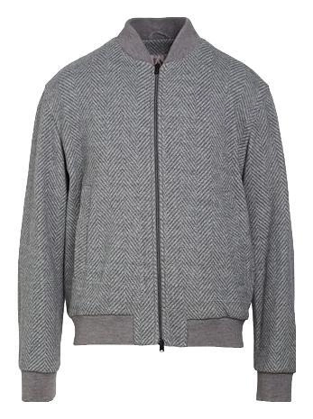 Herno Cotton, Recycled Wool, Polyester, Polyamide Bomber Jacket - Grey