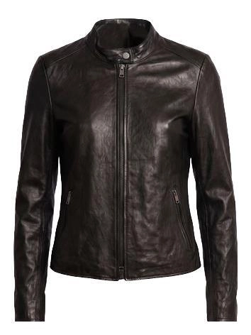 STREET LEATHERS Midnight Leather Biker Jacket - Black