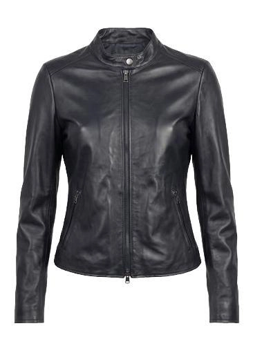 STREET LEATHERS Midnight Leather Biker Jacket - Blue