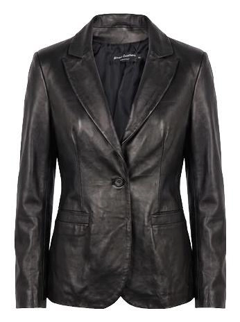 STREET LEATHERS Leather Blazer - Blue
