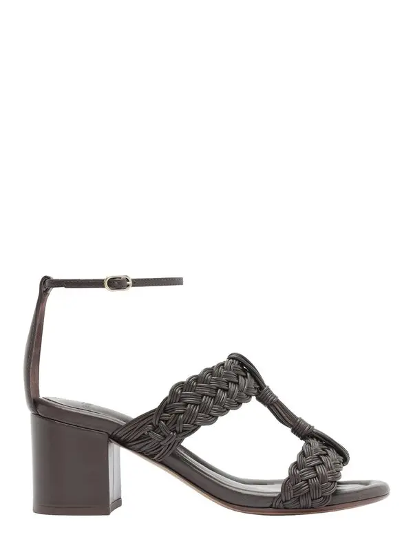 ALEXANDRE BIRMAN Thalia Leather Sandal - Dark Brown