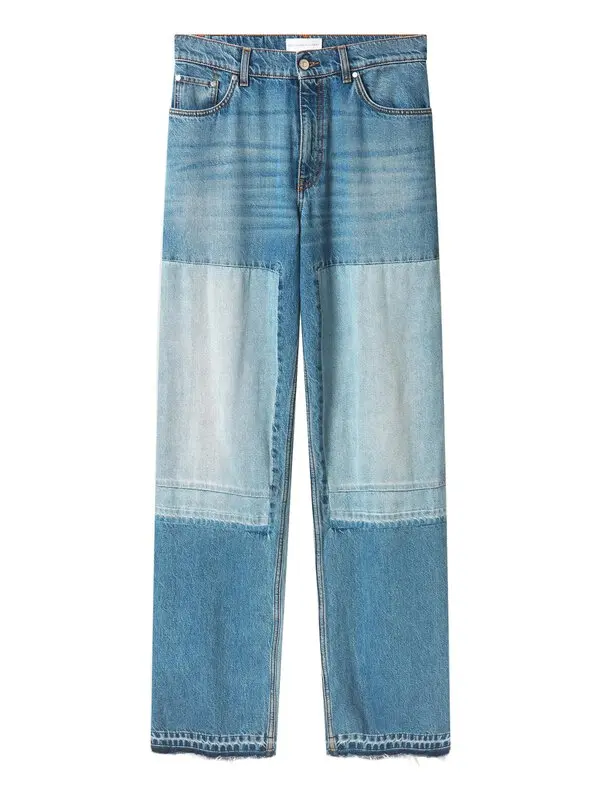 Stella McCartney Patchwork Straight-leg Jeans - Blue