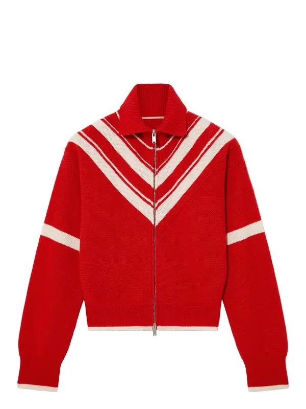 Stella McCartney Zip Knit Jacket - Red