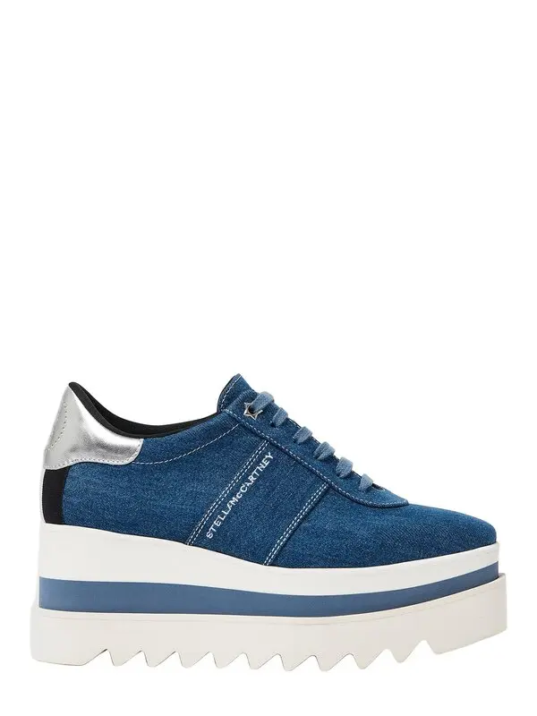 Stella McCartney Denim Sneakelyse Platform Trainers - Blue