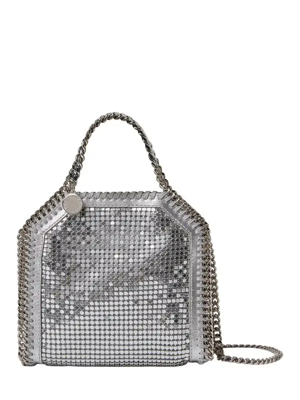 Stella McCartney Falabella Chainmail Tiny Tote Bag - Silver