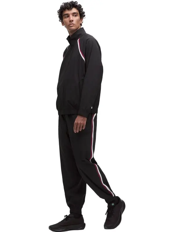 Lululemon Pace Breaker Glyde Jogger - Black/white/raspberry Rave