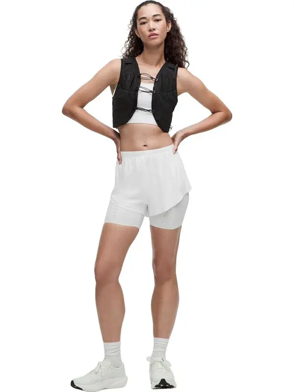 Lululemon Sleek Perforated 2-in-1 High-rise Short - White