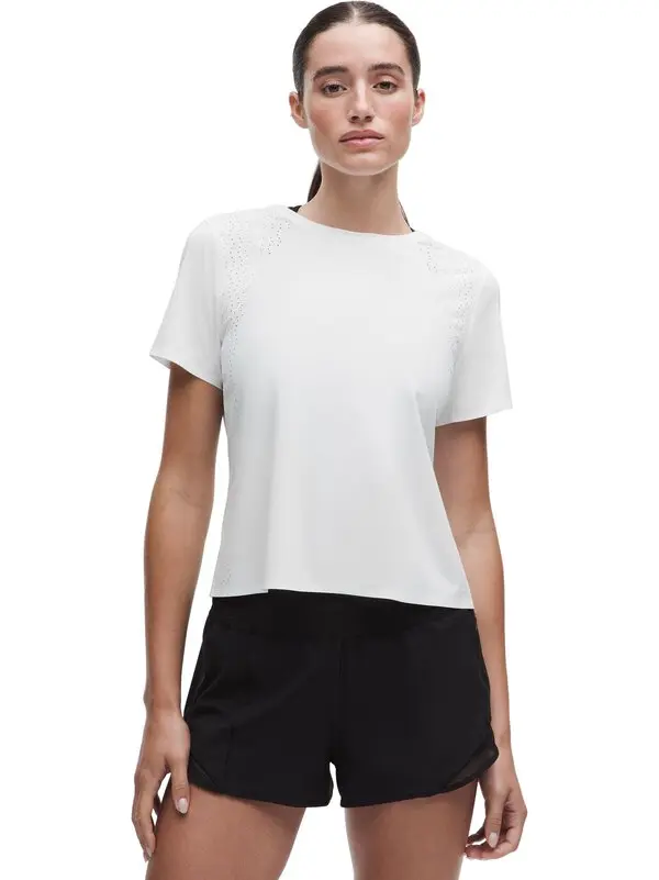 Lululemon Perforated Running Short-sleeve Shirt - White