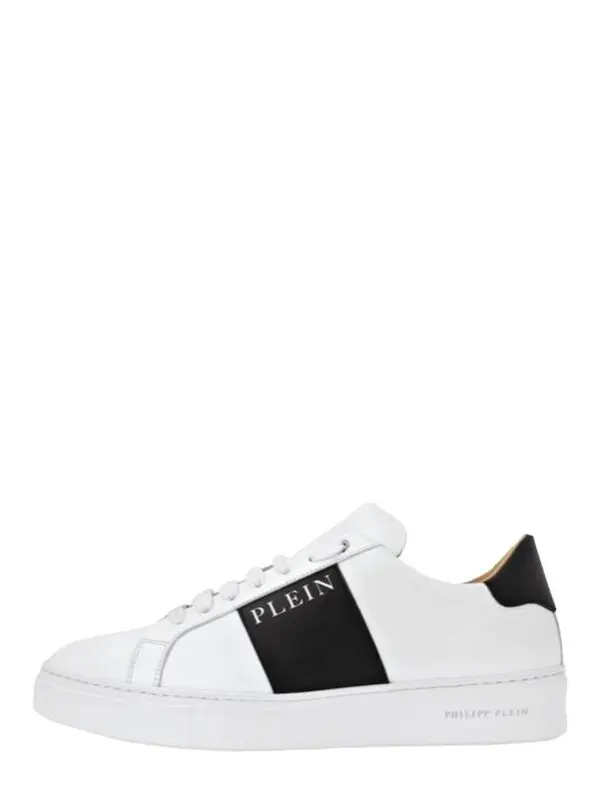 Philipp Plein Logo-printed Lace-up Sneakers - White Black