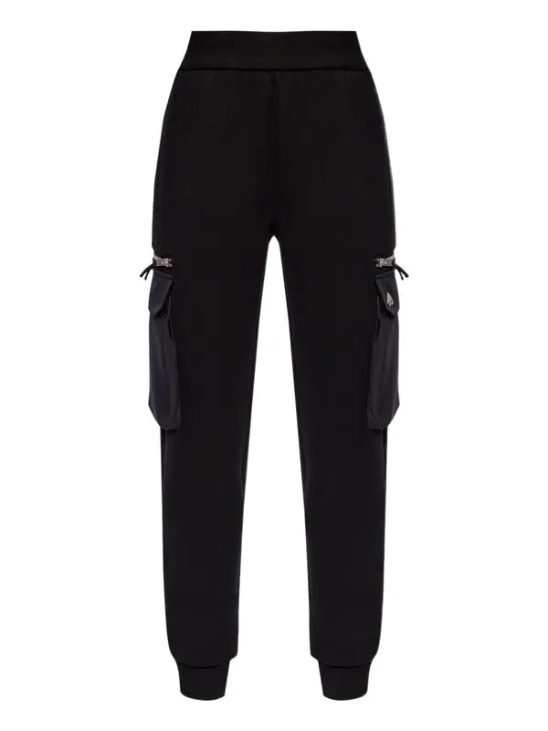 Moose Knuckles Mixmedia Logo-plaque Joggers - Black