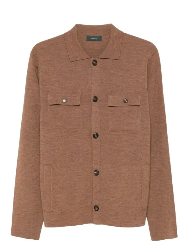 ZANONE Virgin Wool Cardigan - Brown