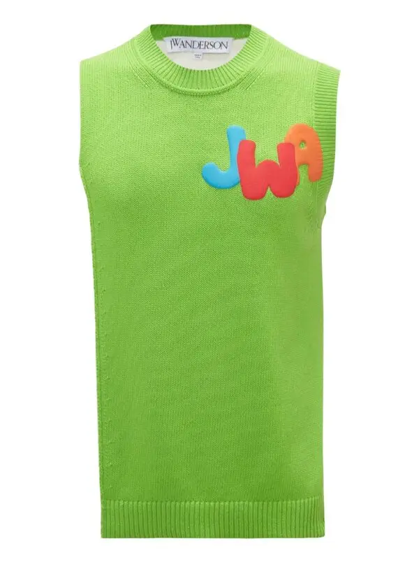 J.W.ANDERSON Two-tone Knitted Vest - Green