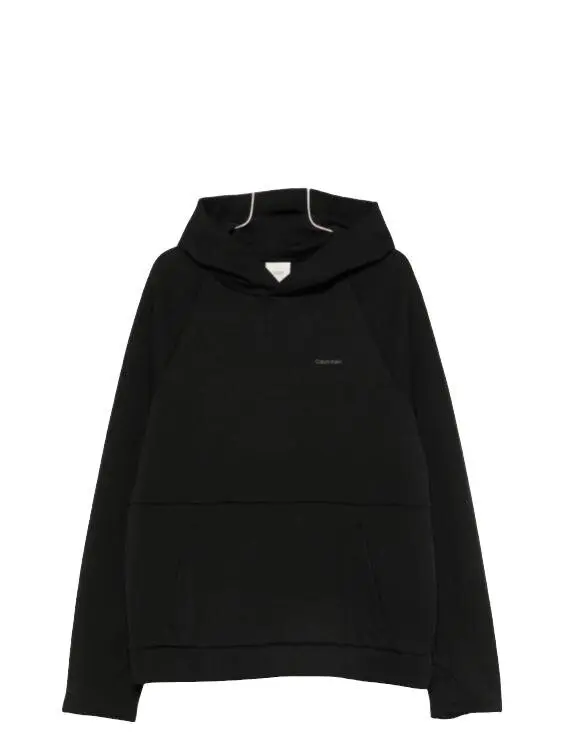 Calvin Klein Print Raglan-sleeve Hoodie - Black