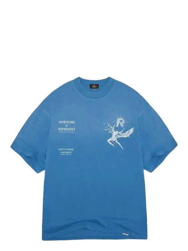 REPRESENT Icarus Printed Crewneck T-shirt - Blue