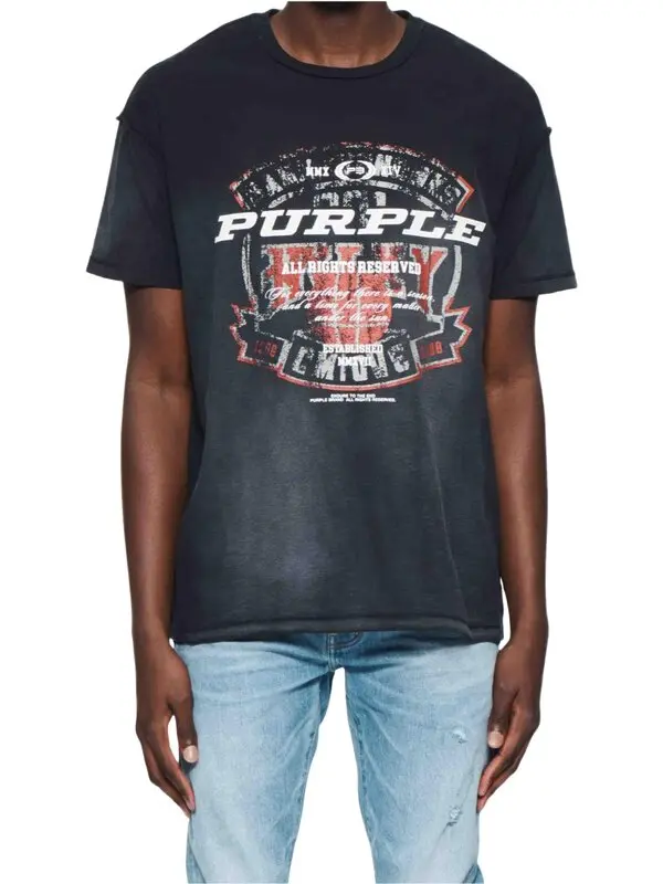 PURPLE BRAND Logo-print T-shirt - Black