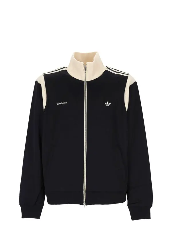 Adidas X Wales Bonner Zip-up Long-sleeved Sweatshirt - Night Navy