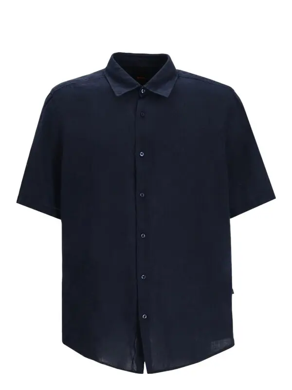 Hugo Boss Short-sleeved Button-down Shirt - Black