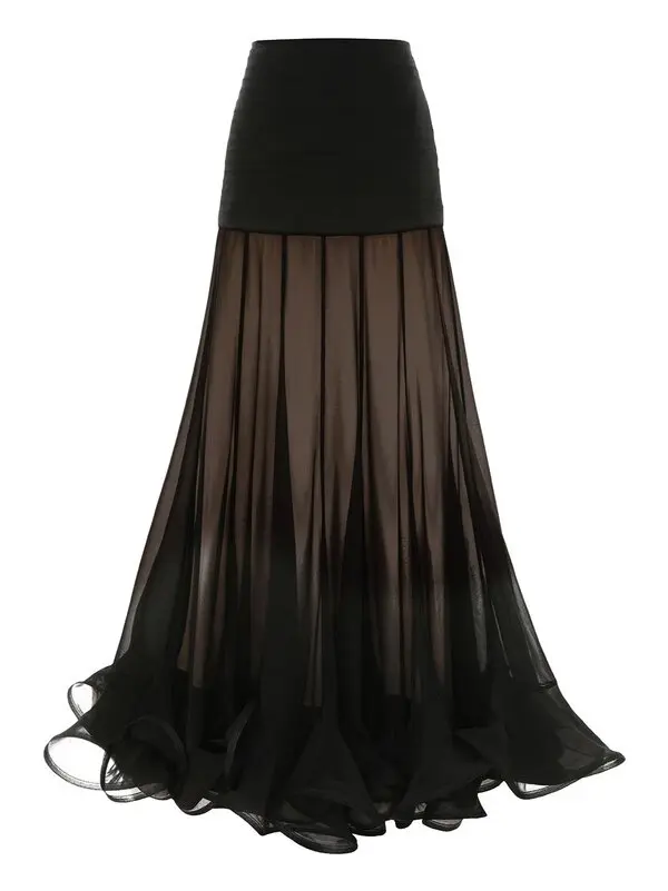 Zimmermann Illustration Maxi Skirt - Black