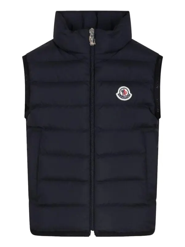 Moncler Logo-patch Puffer Gilet - Midnight Blue