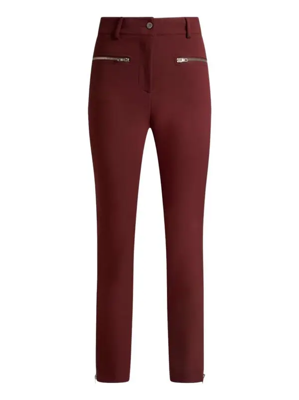 Etro Slim-fit Trousers With Zip - Brown