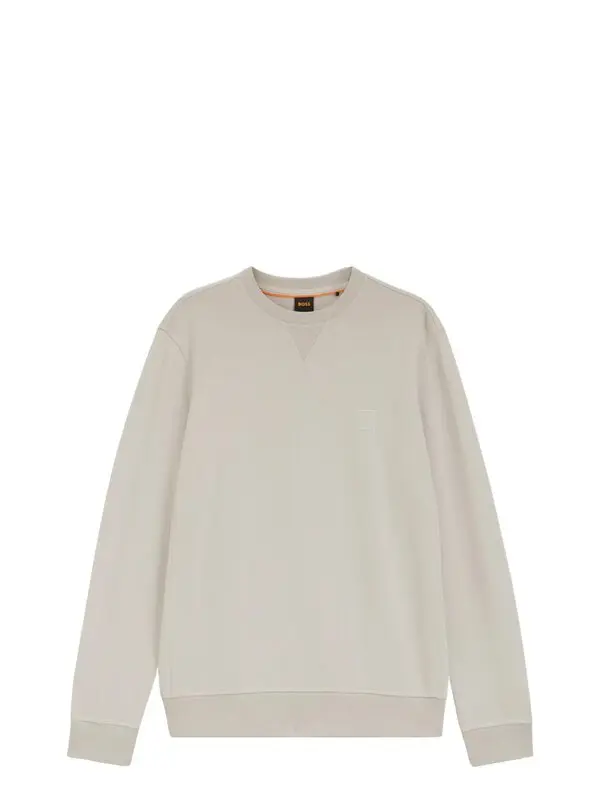 Hugo Boss Westart Crew-neck Logo-detail Sweatshirt - Light Gray