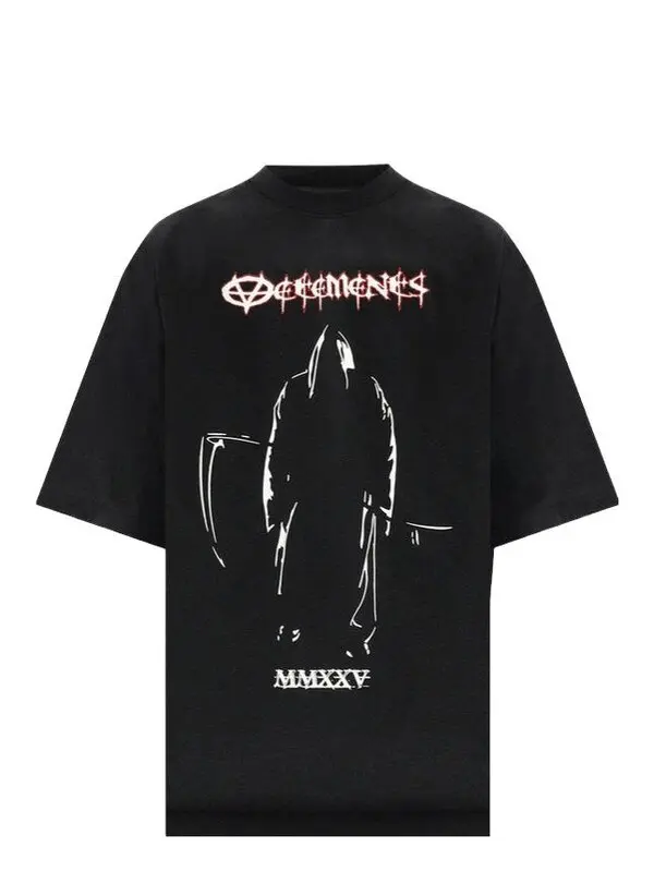 Vetements Reaper Logo Printed T-shirt - Black