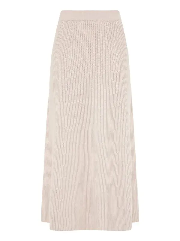 Zimmermann Illustration Paneled Rib Skirt - Cream