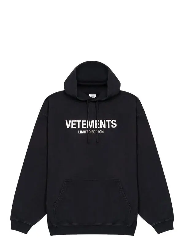 Vetements Hooded Sweater - Black