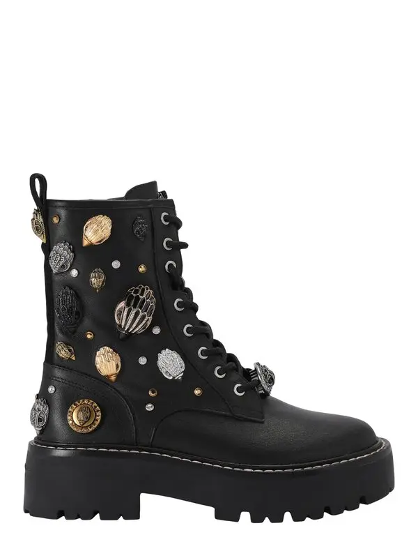 Kurt Geiger Leather Woolwich Eagle Boots - Black