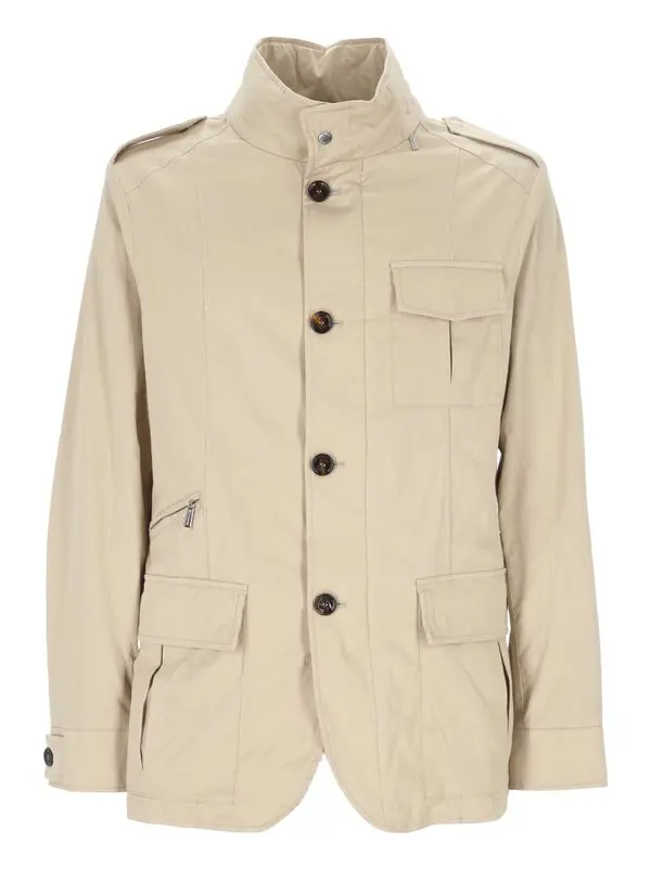MOORER Porto Utility Jacket - Beige