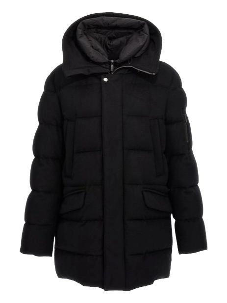 MOORER Davide-lsl Hooded Down Jacket - Black