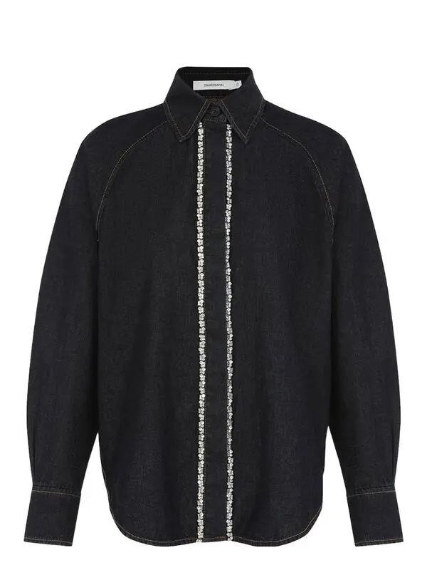 Zimmermann Long-sleeved Denim Shirt - Night Sky