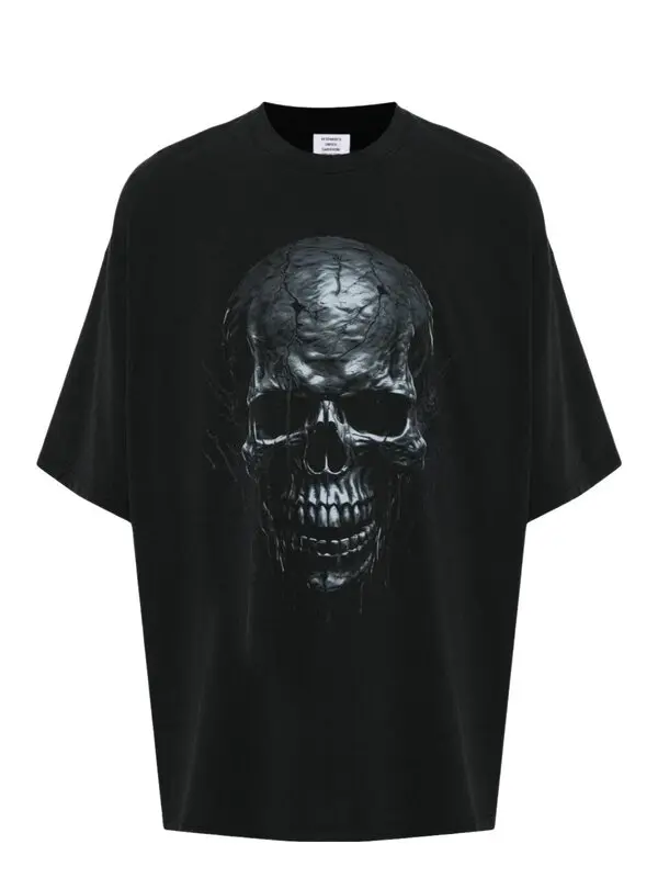 Vetements Skull Printed Oversized T-shirt - Black/multicolor