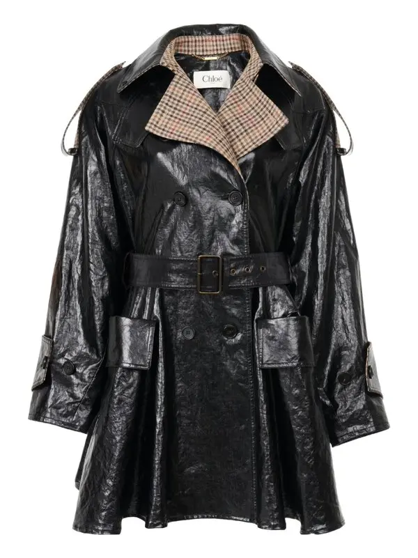 Chloé Double-breasted Short Riding Coat - Black