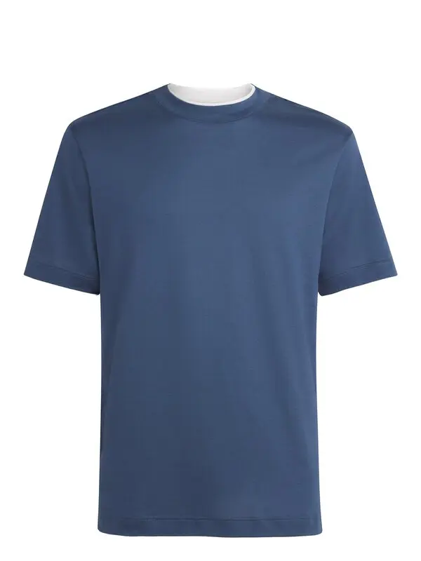 Eleventy Cotton T-shirt - Navy