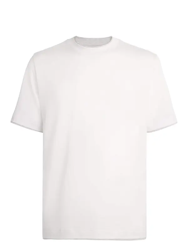 Eleventy Giza Cotton Layered T-shirt - White