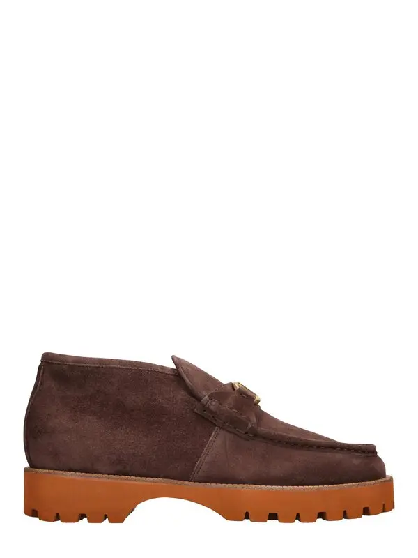 Valentino Garavani Suede Lord Chunky Loafers - Brown