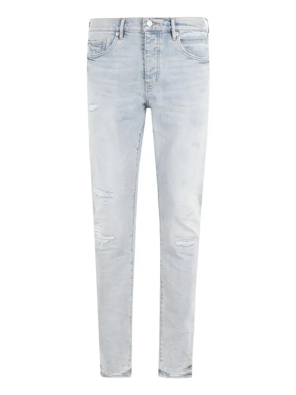 PURPLE BRAND Kivu Distressed Skinny Jeans - White