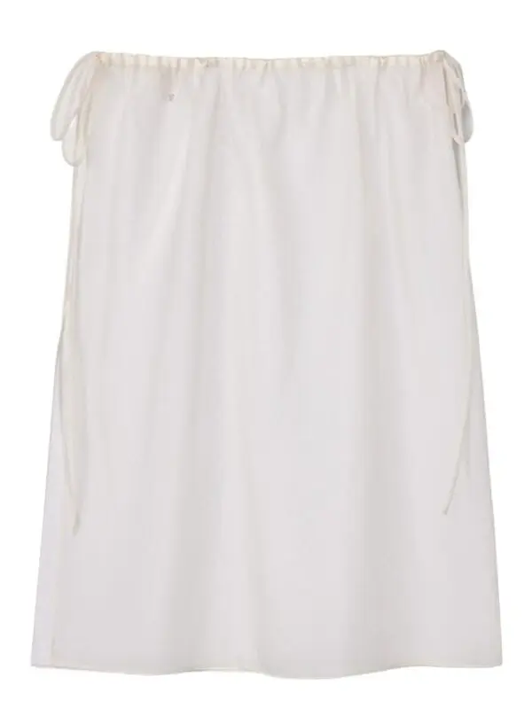 DUNST Drawstring Midi Skirt - Ivory